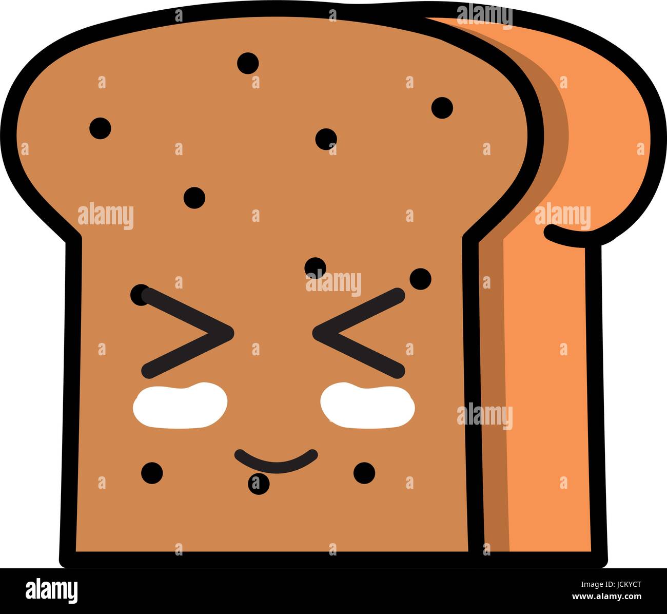 Cute bread slice cartoon character Stock Vector Images - Alamy
