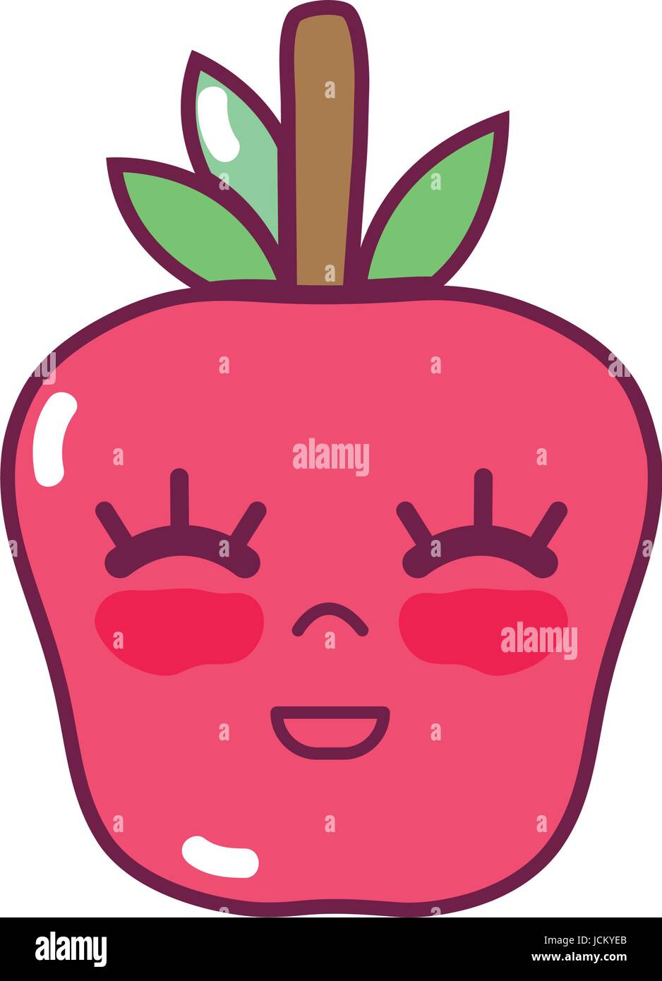Kawaii cute happy apple hi-res stock photography and images - Alamy
