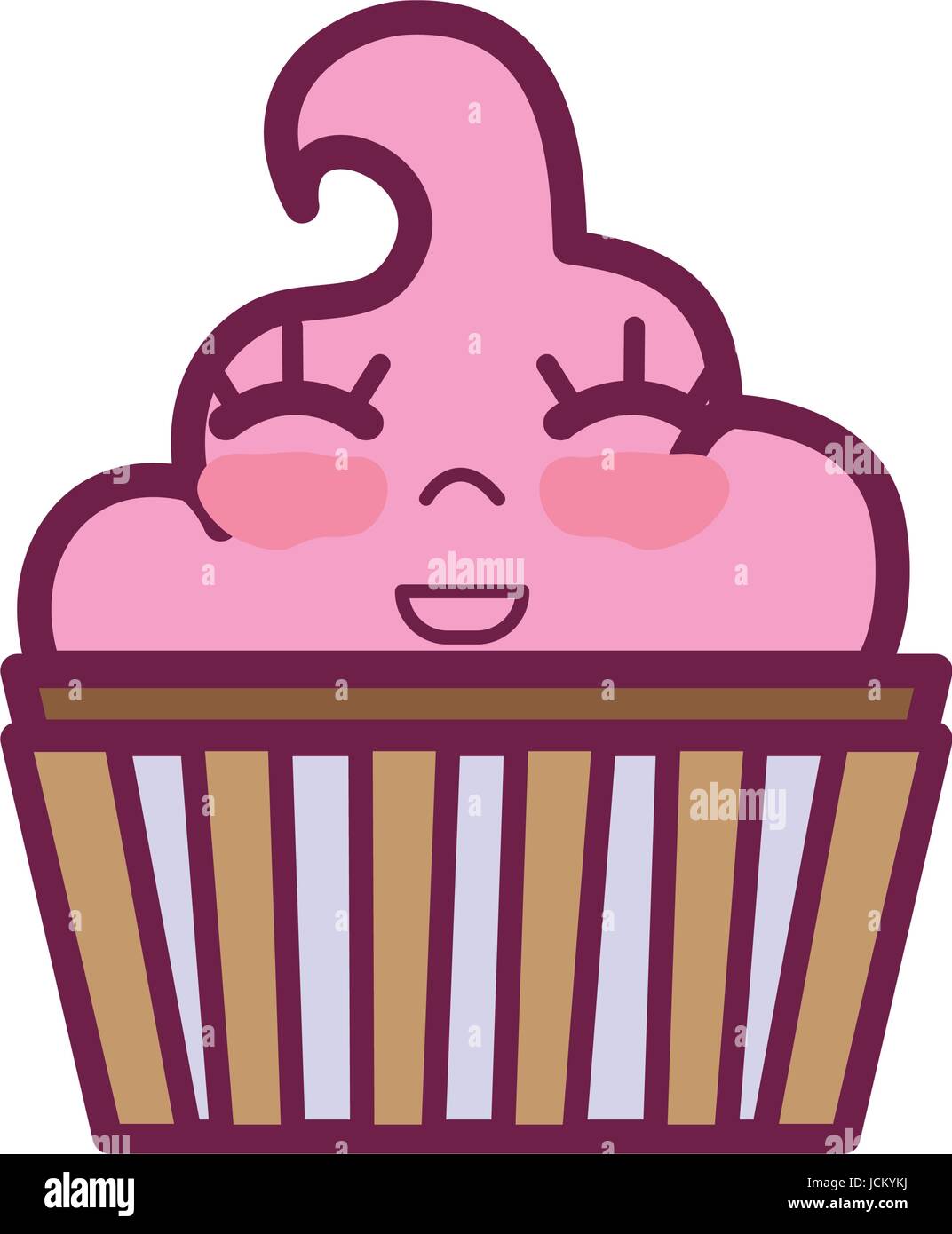 Muffin kawaii face cartoon happy hi-res stock photography and images ...