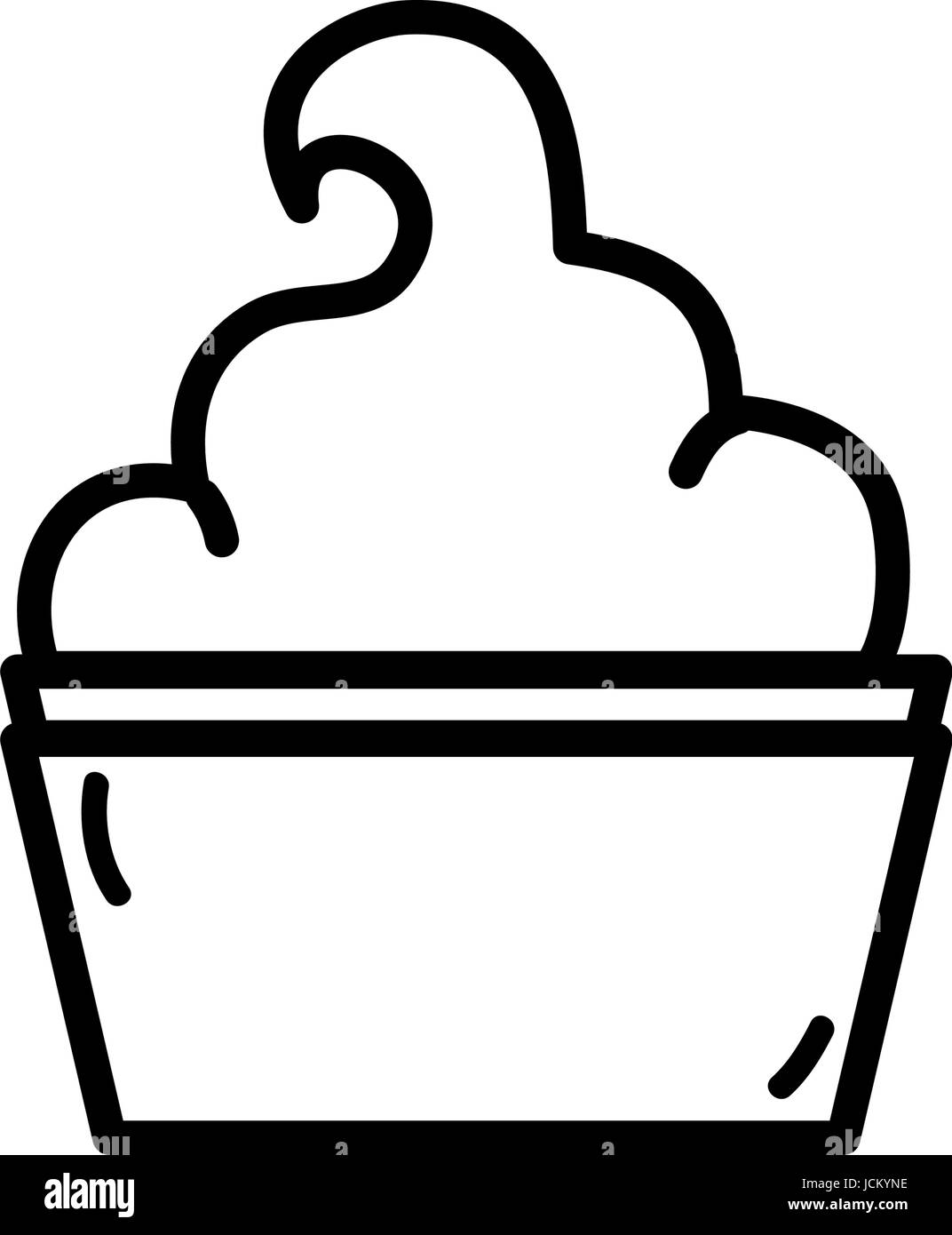 line delicious and sweet muffiin desert Stock Vector Image & Art - Alamy