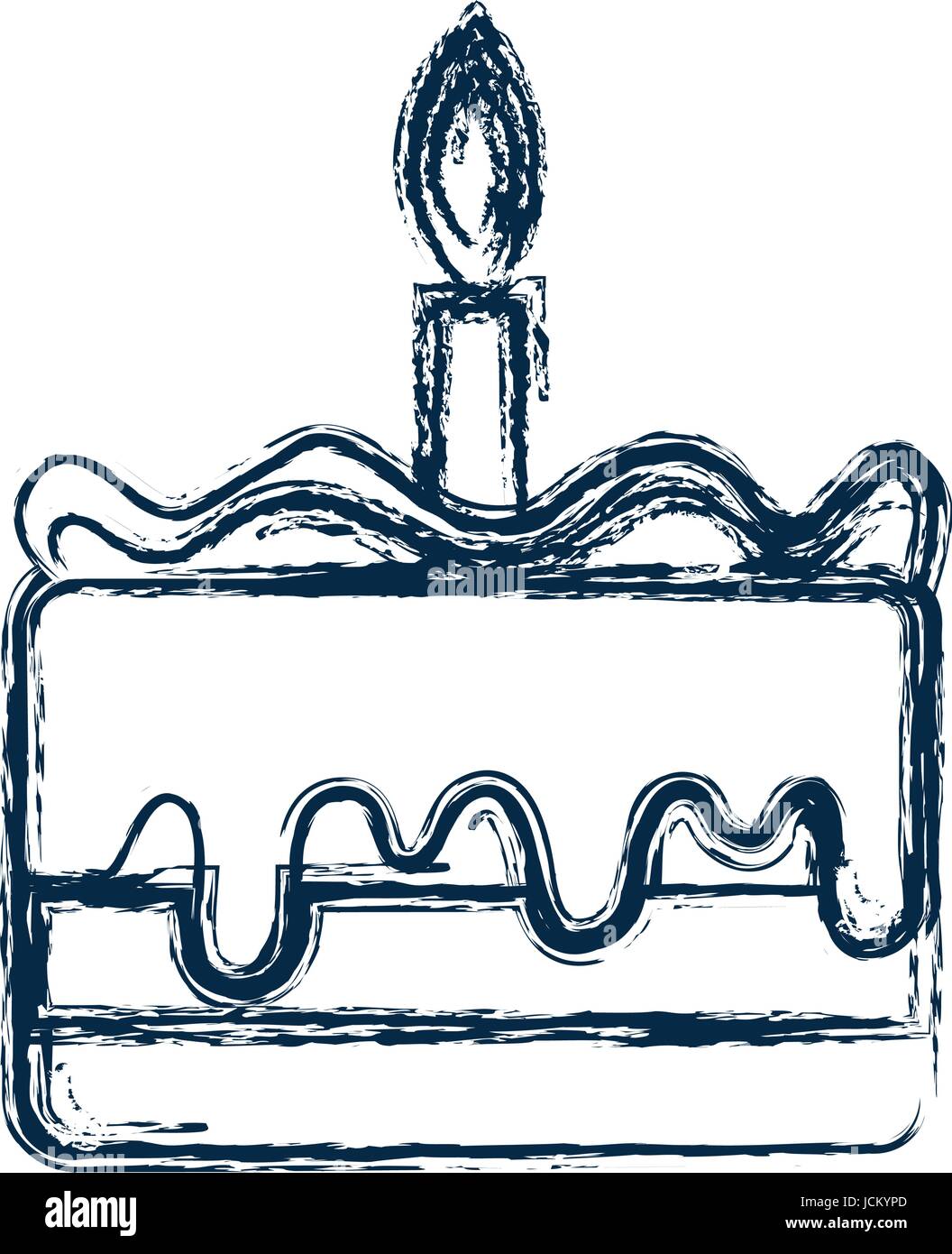 figure tasty cake desset with candle to eat Stock Vector Image & Art ...