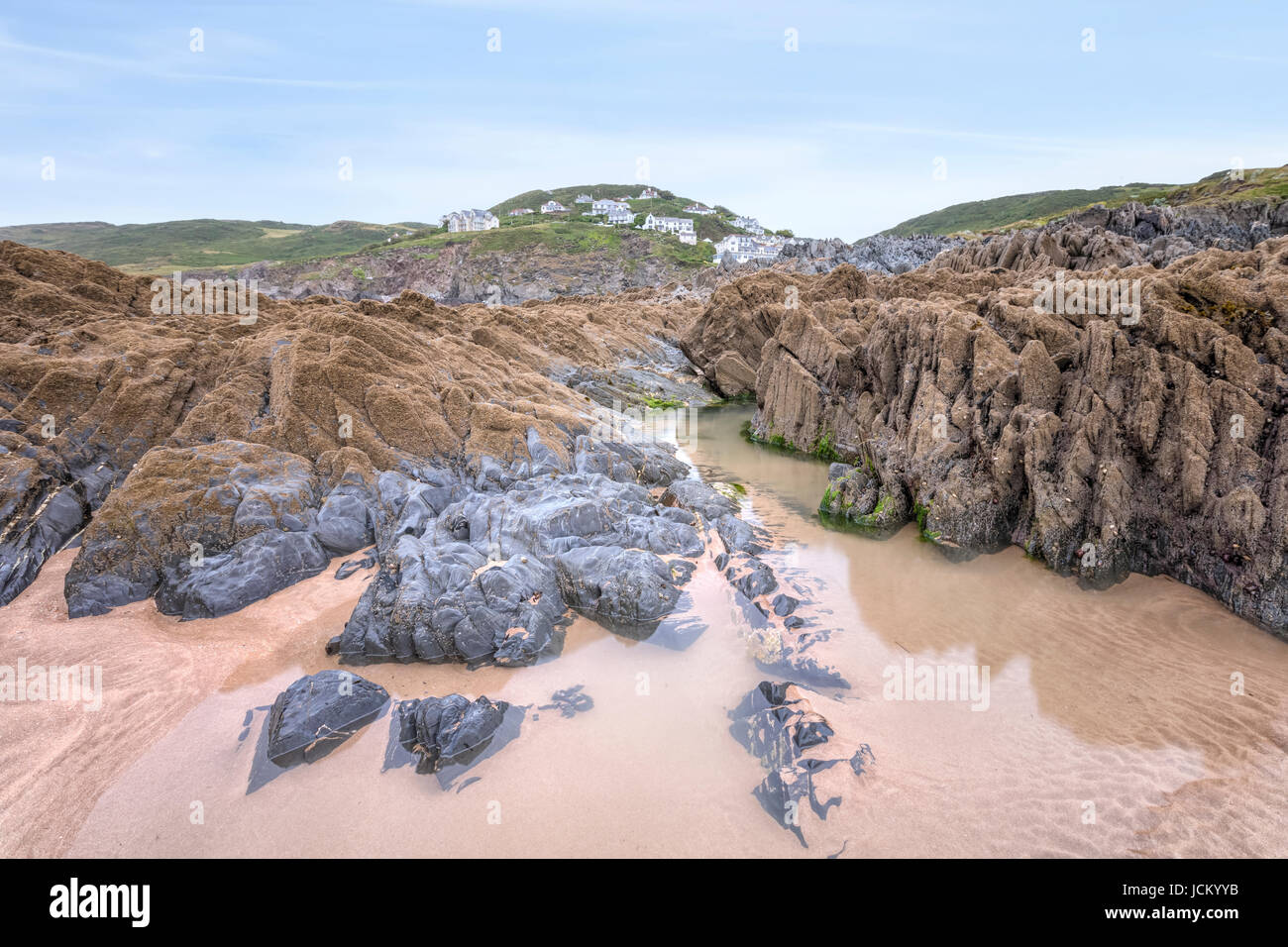 Barricane Beach, Woolacombe, North Devon, England, UK Stock Photo - Alamy