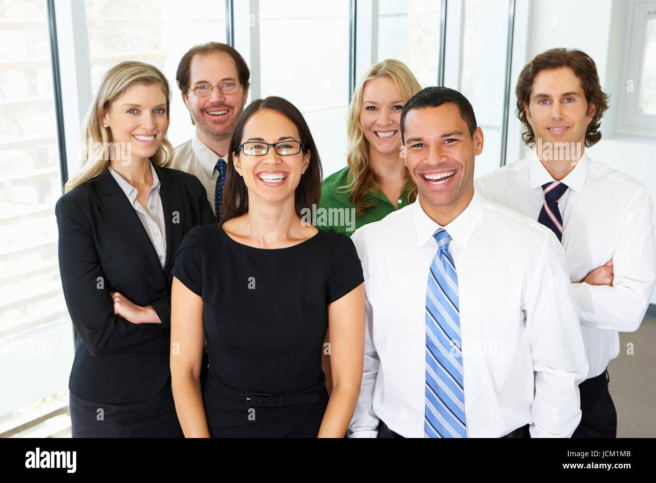 Portrait Of Business Team In Office Stock Photo - Alamy