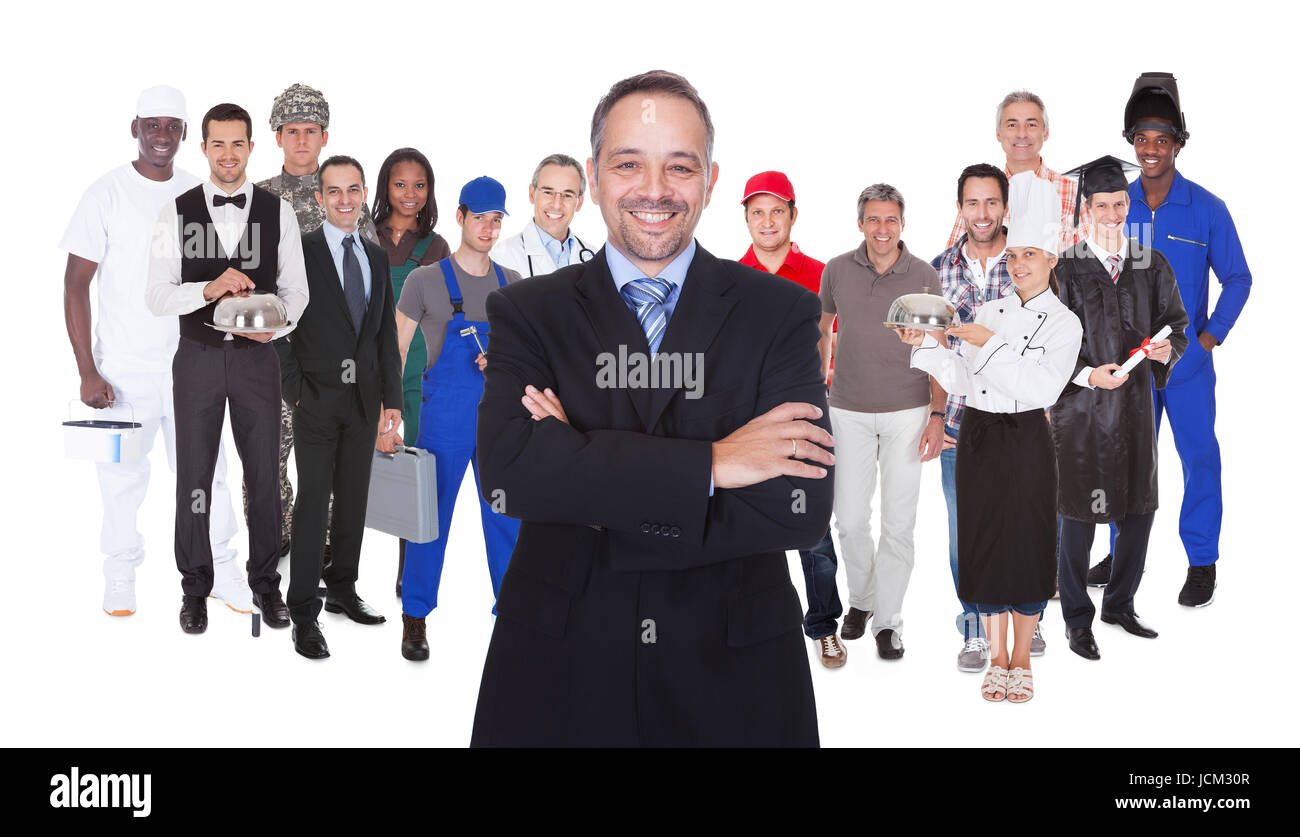 Business People Different Professions Standing High Resolution Stock ...