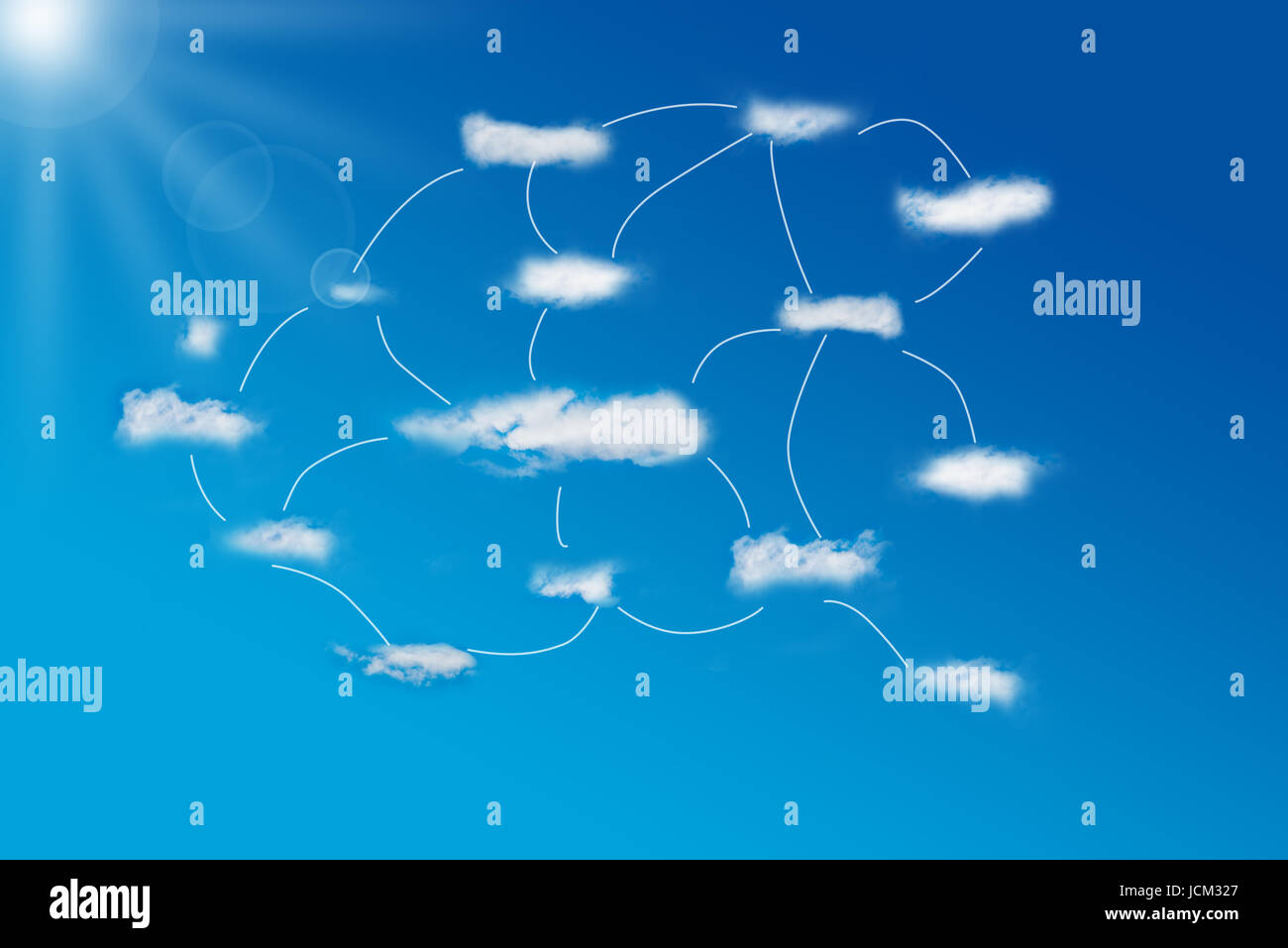 Low angle cloud computing background hi-res stock photography and ...