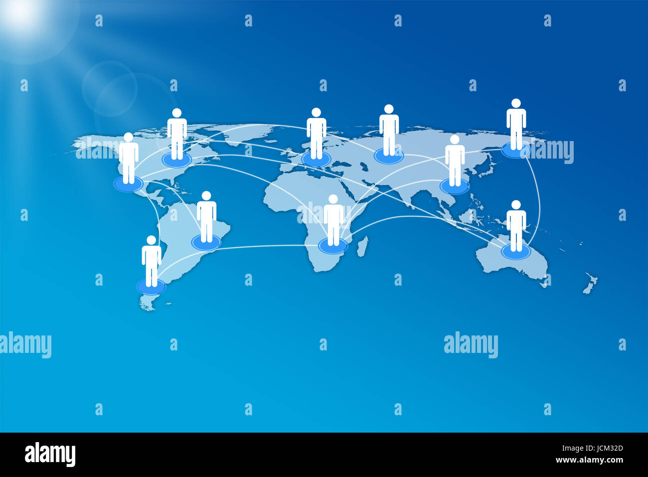 Human icons connected hi-res stock photography and images - Alamy