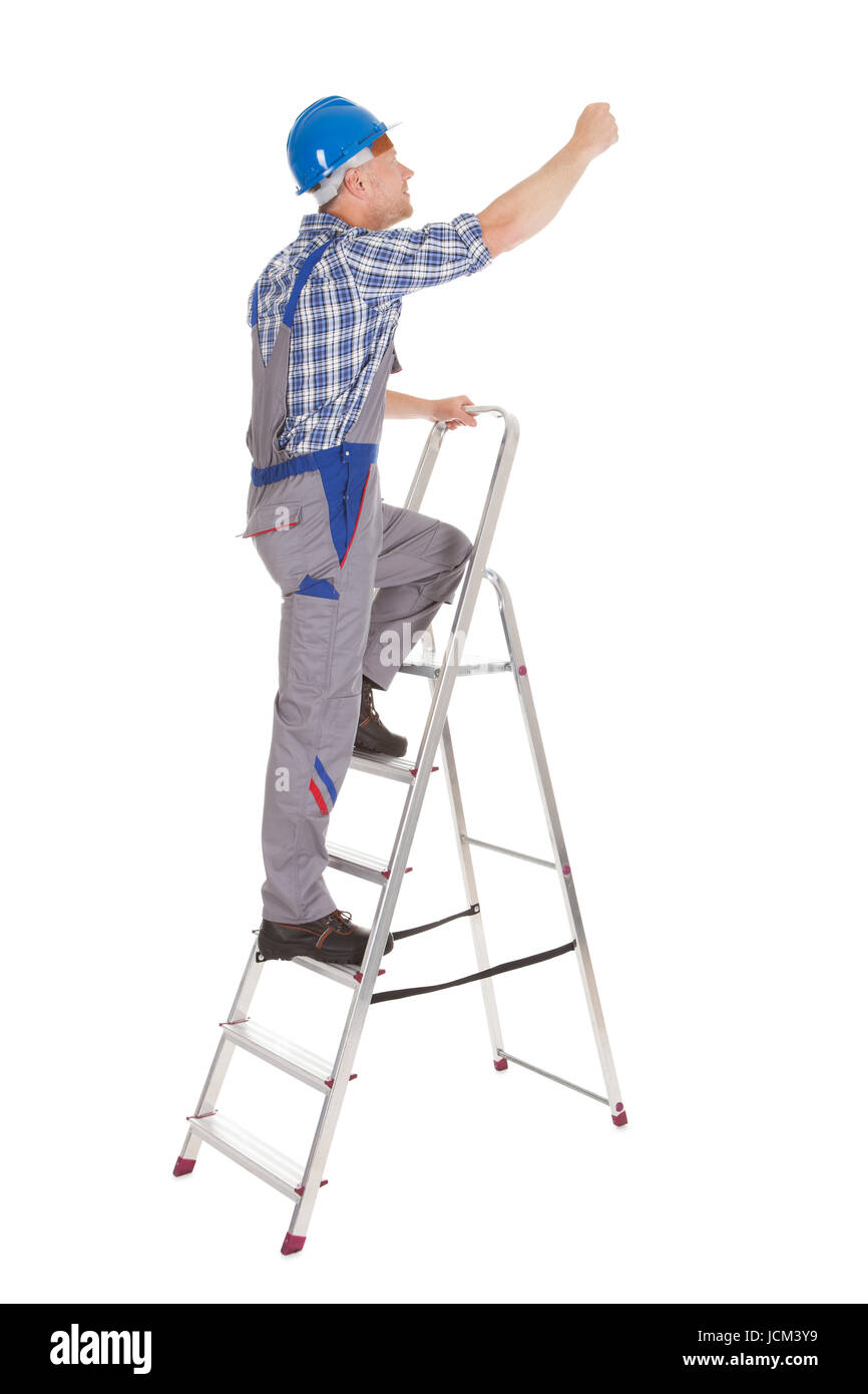 Person climbing ladder cutout hi-res stock photography and images - Alamy