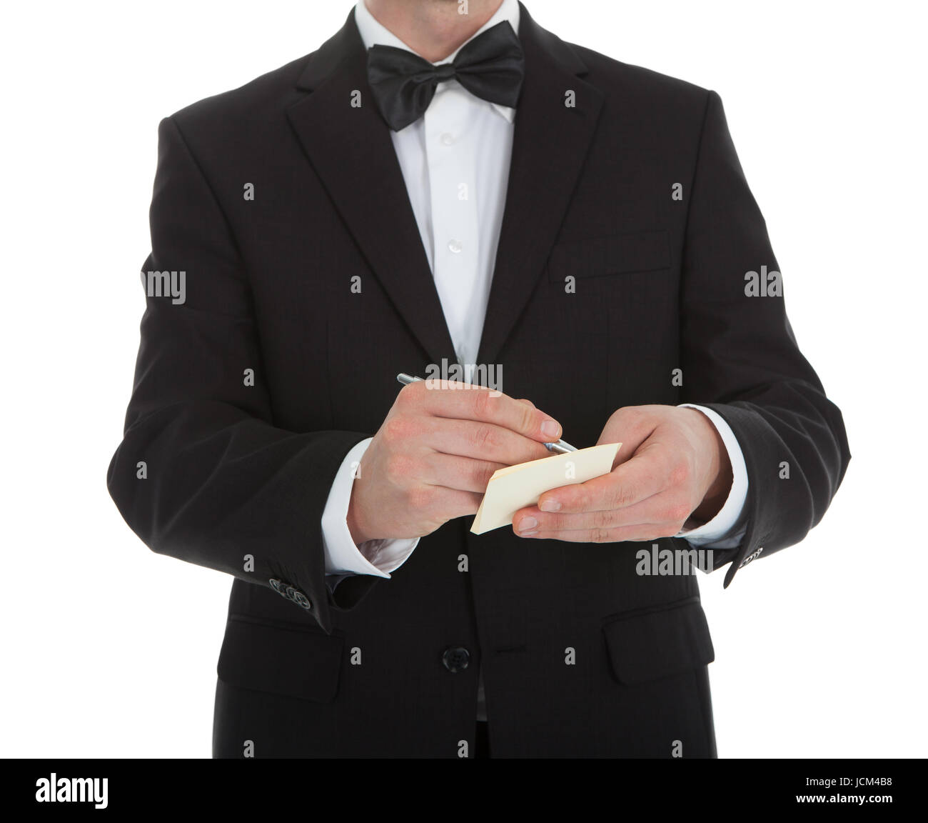 Man waiter server taking writing order hi-res stock photography and ...