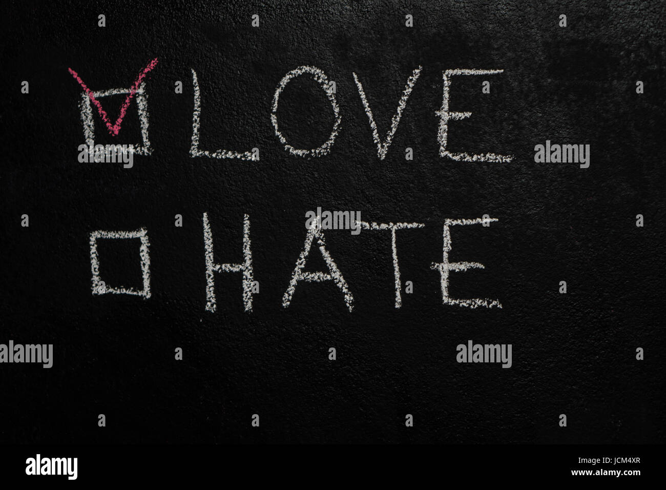 Love versus hate hi-res stock photography and images - Alamy