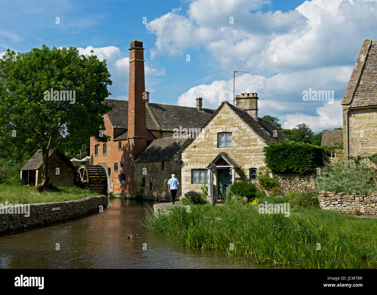 The Old Mill, in the village of Lower Slaughter, Gloucester, England UK ...