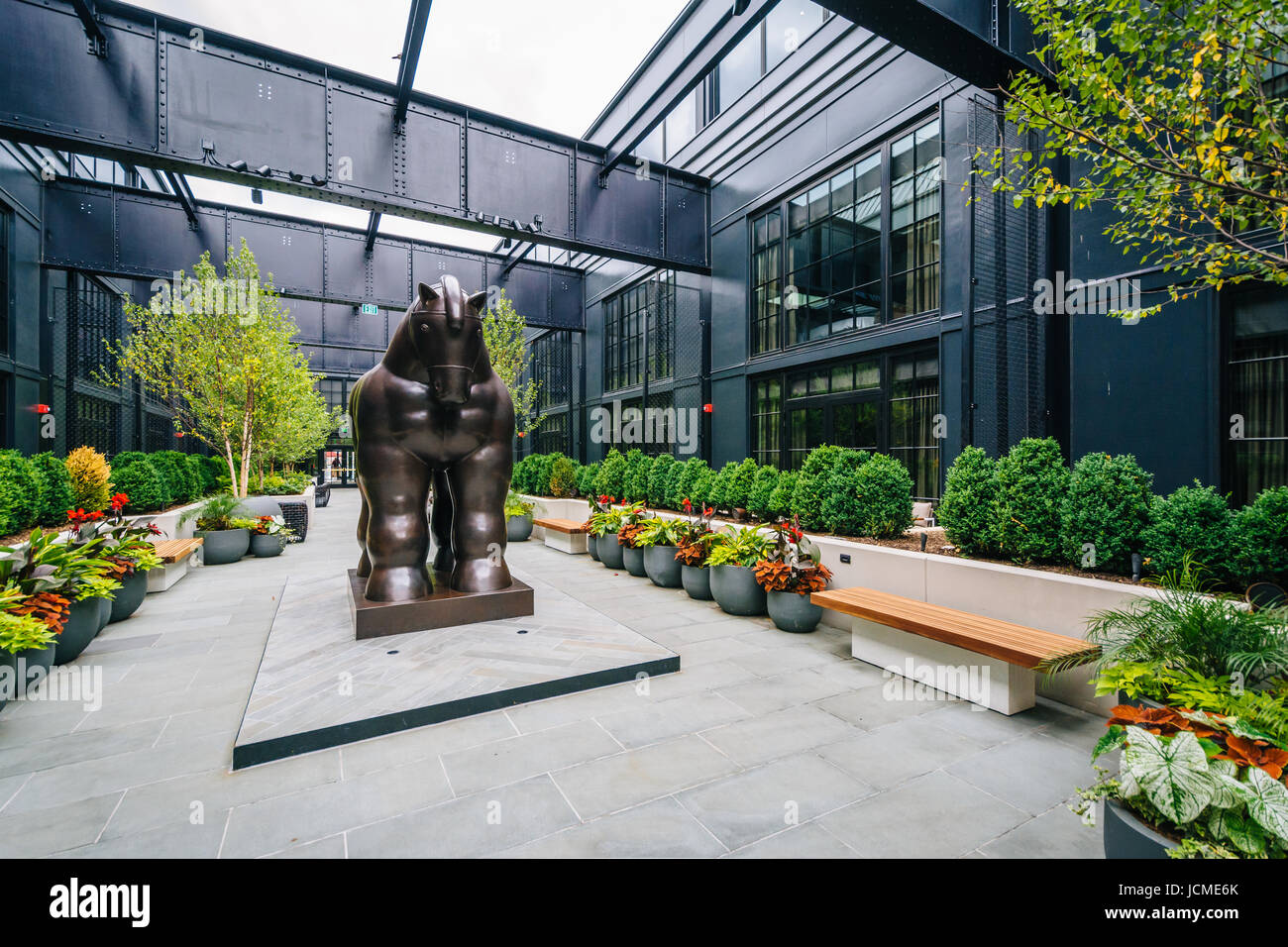 Courtyard at the Sagamore Pendry Hotel in Fells Point, Baltimore ...
