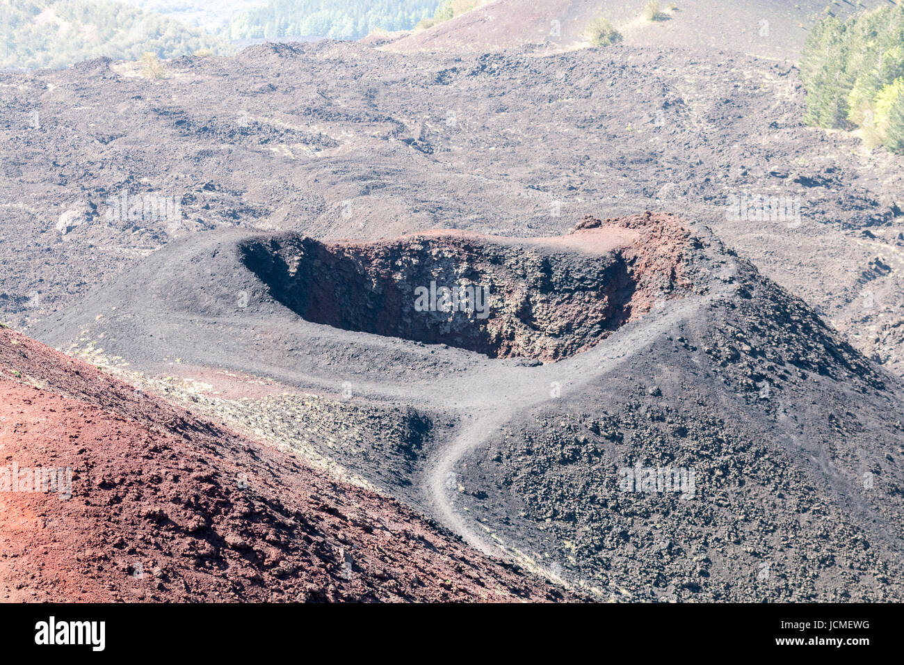 The big active european volcano Stock Photo - Alamy