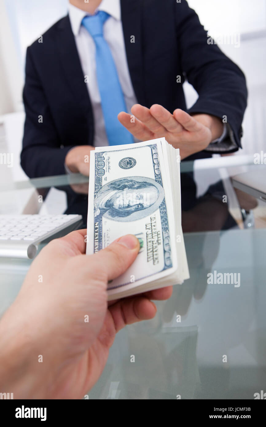 Businessman rejecting offer hi-res stock photography and images - Alamy