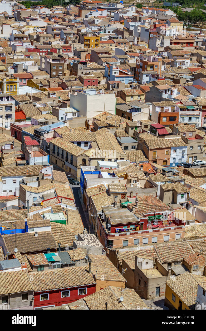 Traditional roofs in a crowded city, Spain Stock Photo - Alamy
