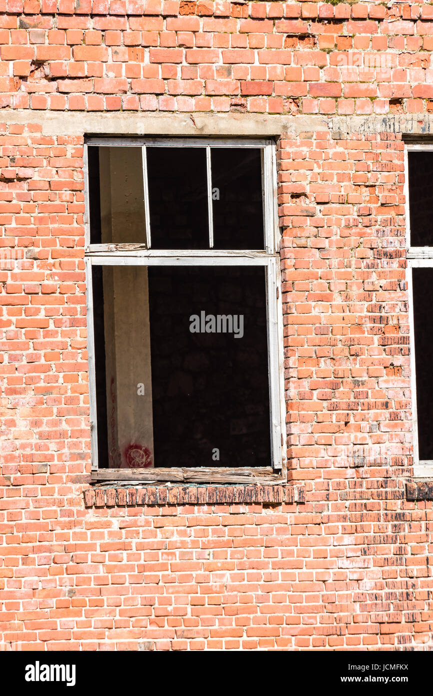 abandoned building ruins on blue sky Stock Photo - Alamy