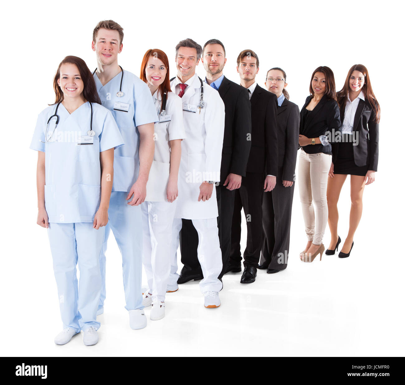 Queue of people in hospital Cut Out Stock Images & Pictures - Alamy
