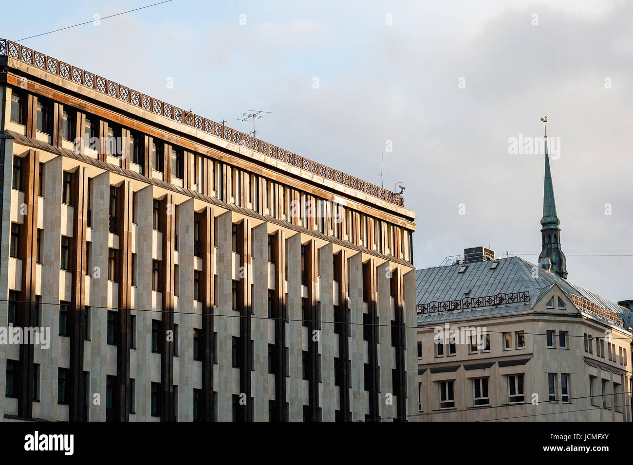 architectural street building front details in riga, latvia Stock Photo ...