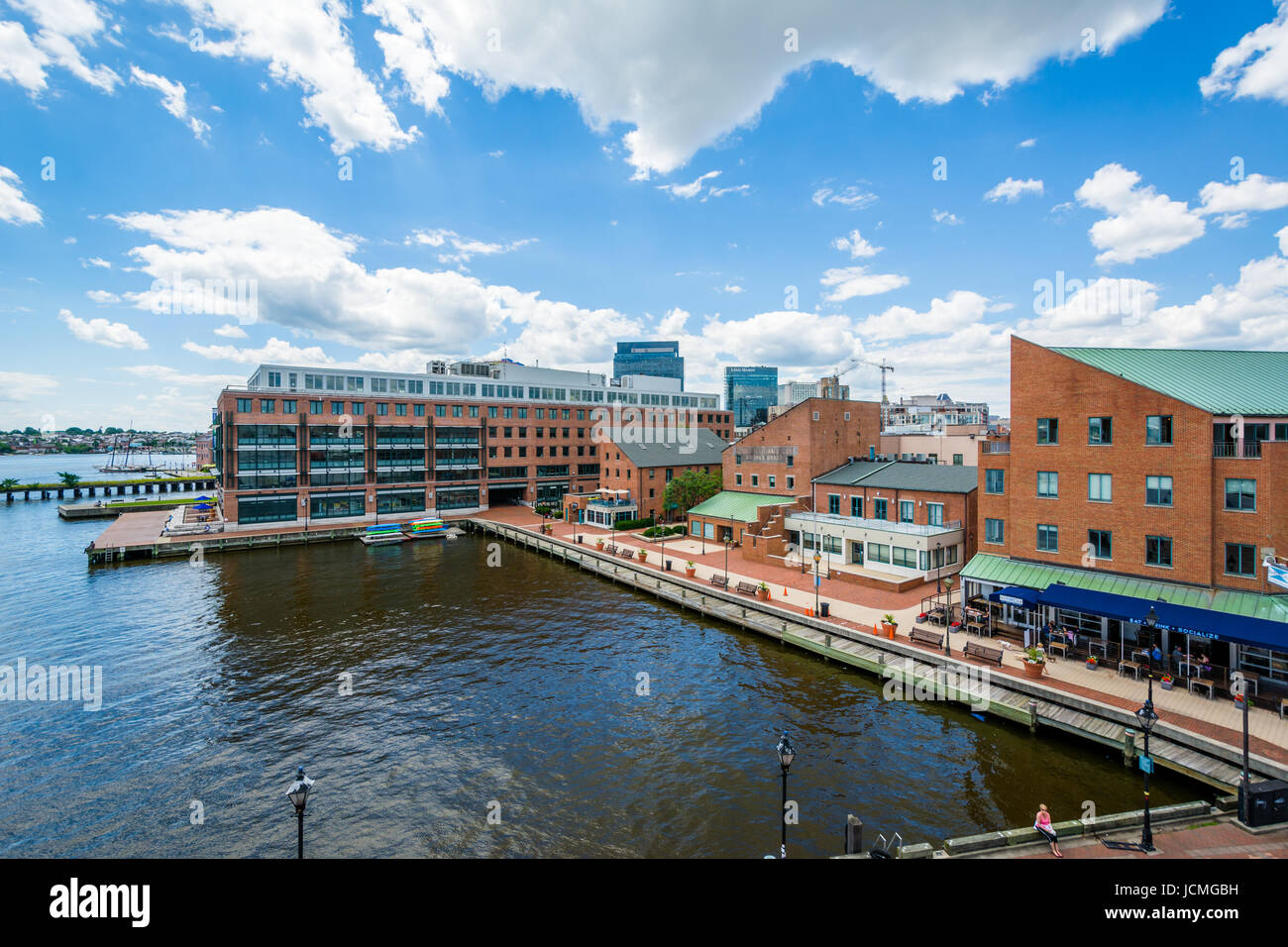 View of the Fells Point waterfront in Baltimore, Maryland Stock Photo ...