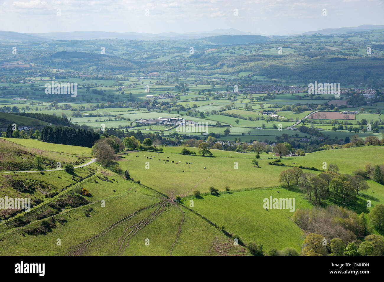 Beautiful views from Moel Famau country park in the Clwydian range ...
