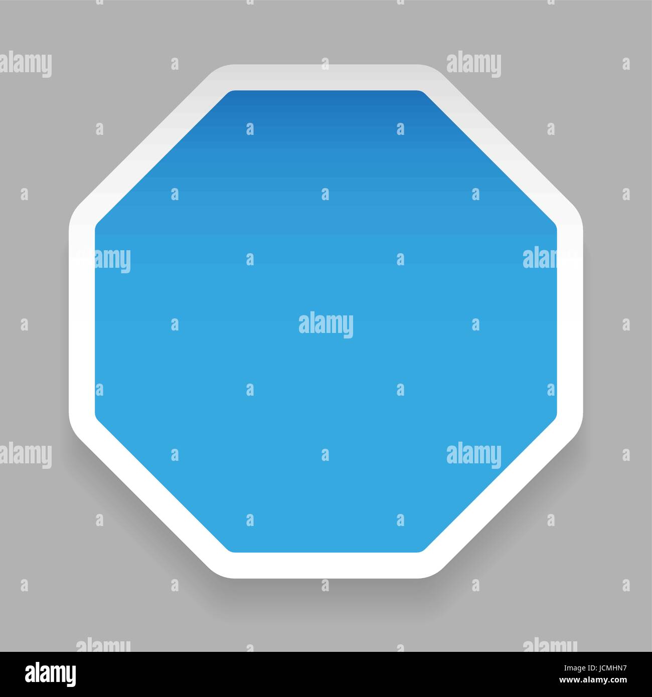 Empty hexagon sticker blue Stock Vector Image & Art - Alamy
