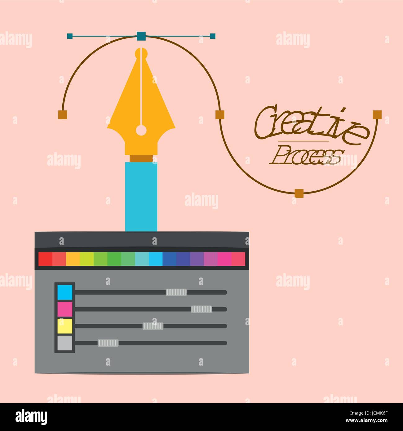 colorful background with color palette tool for designer graphic and ...