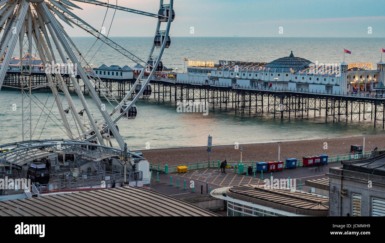 The Victorian Brighton Pier, also known as the Palace Pier and the ...