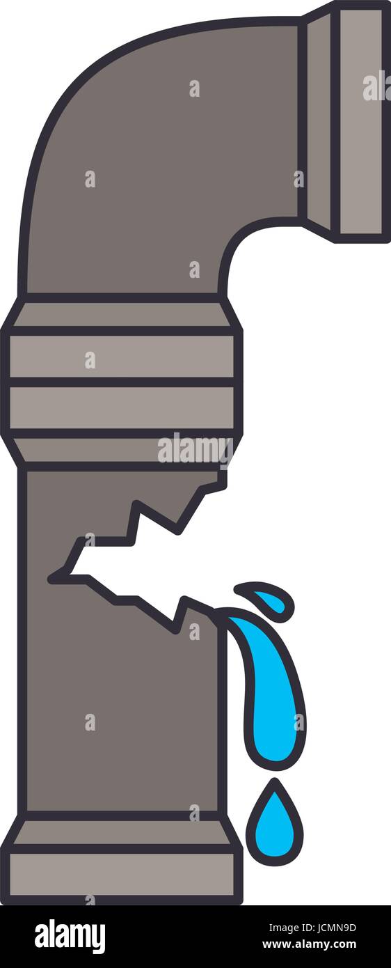 Broken drain pipe Stock Vector Images - Alamy