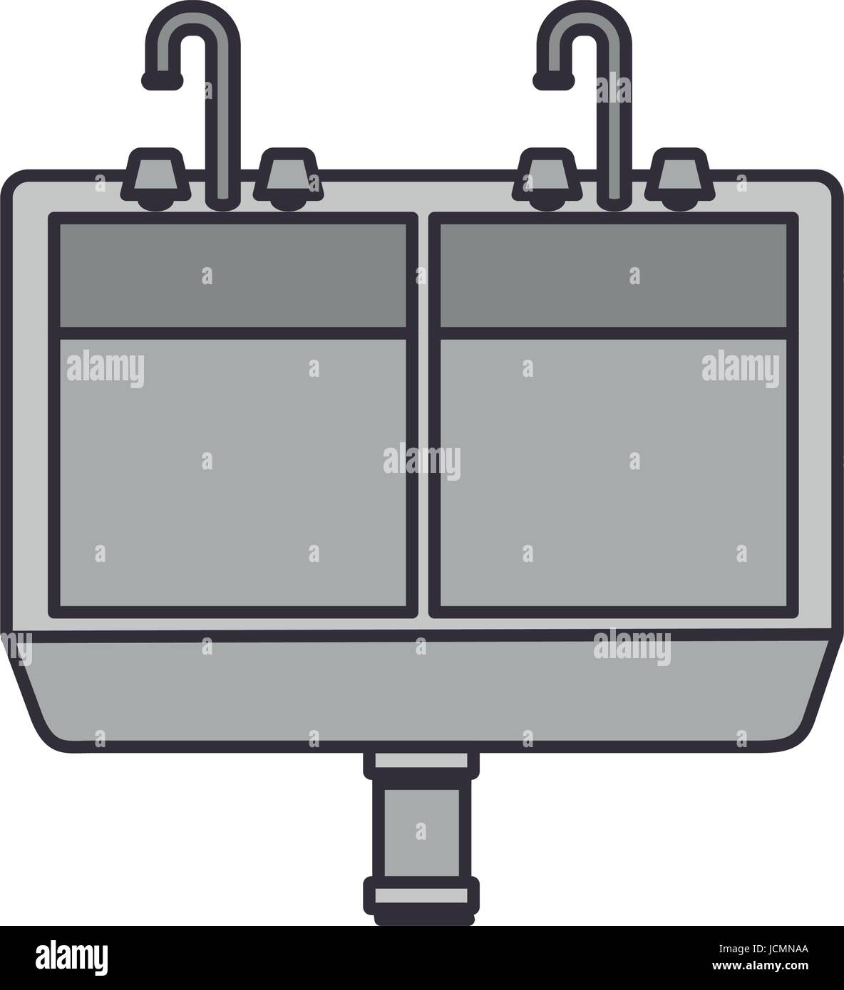 Kitchen sink window view Stock Vector Images - Alamy