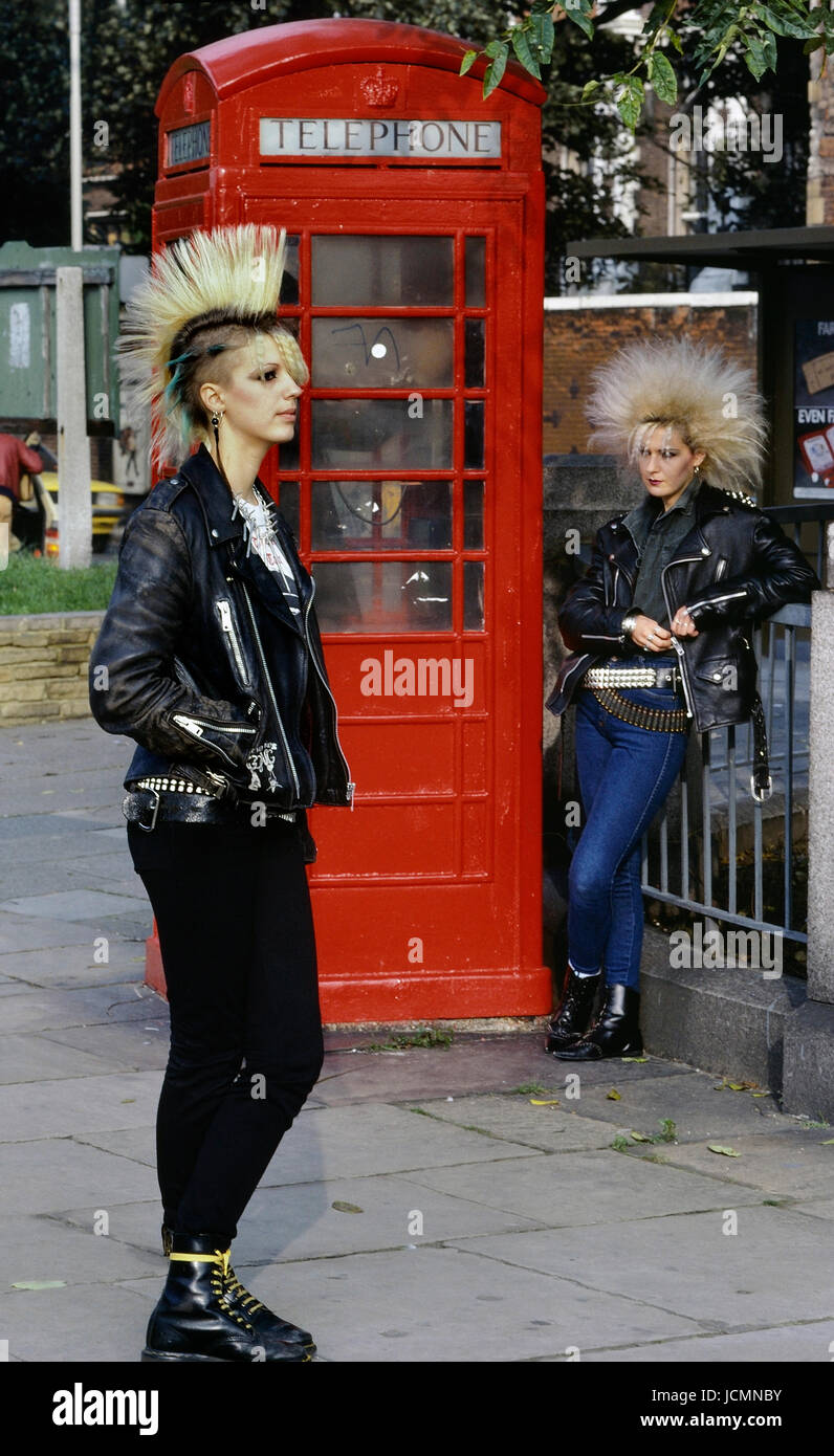 London female punks circa 1980's Stock Photo - Alamy