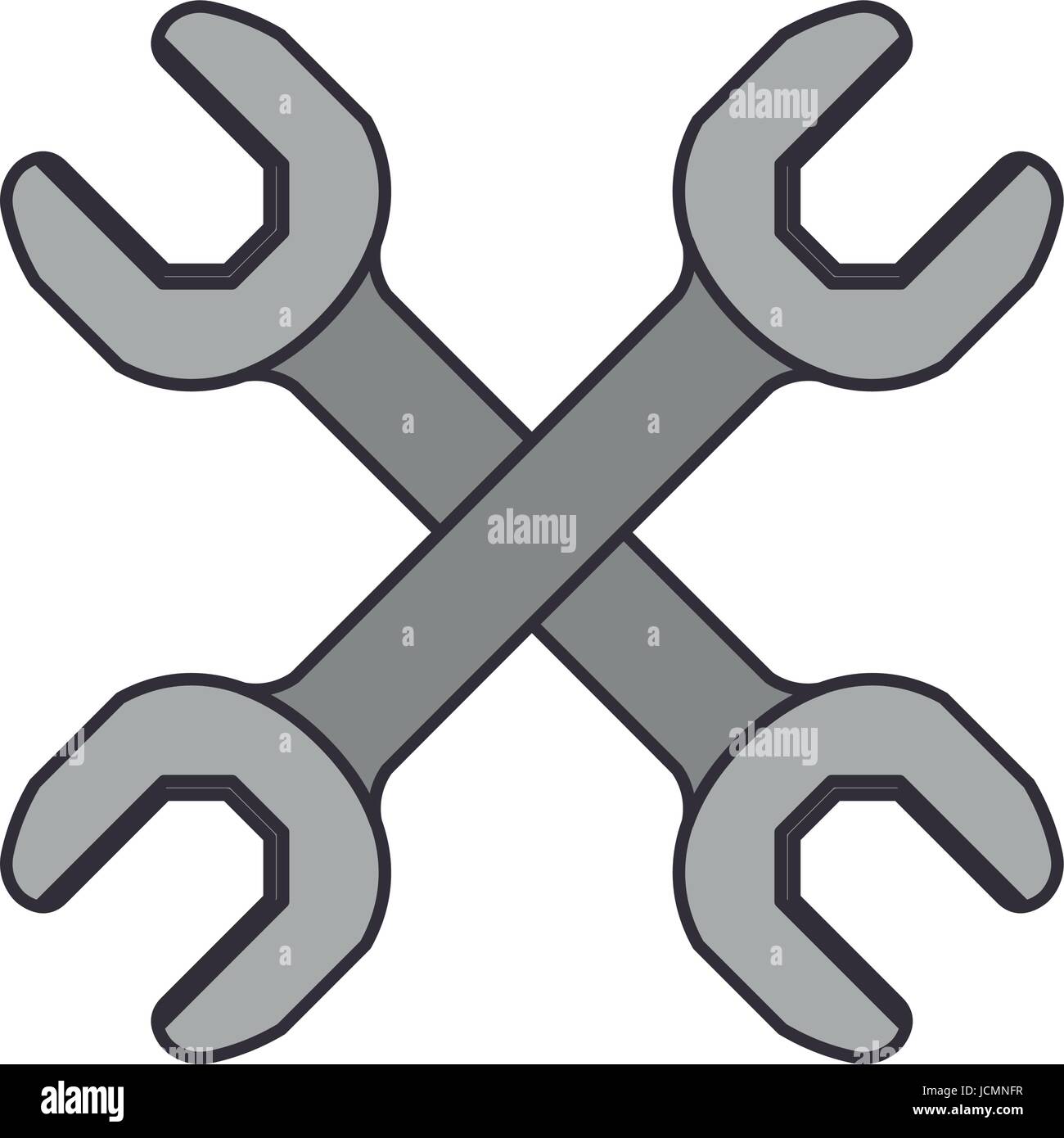 color image of pair of wrench tool crossed Stock Vector Image & Art - Alamy