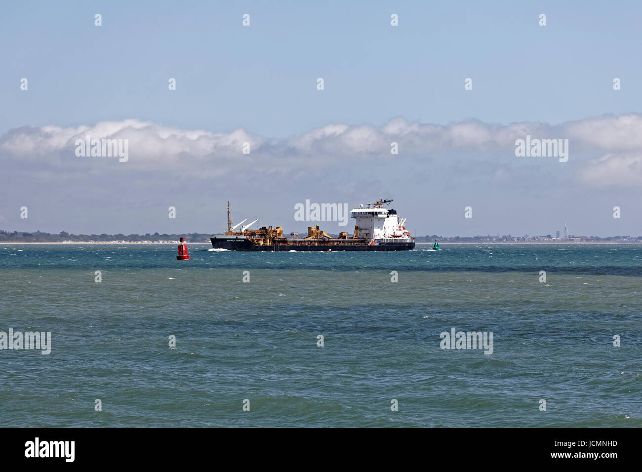 The Sand Heron a 'suction hopper dredger' owned by Cemex Aggregates ...