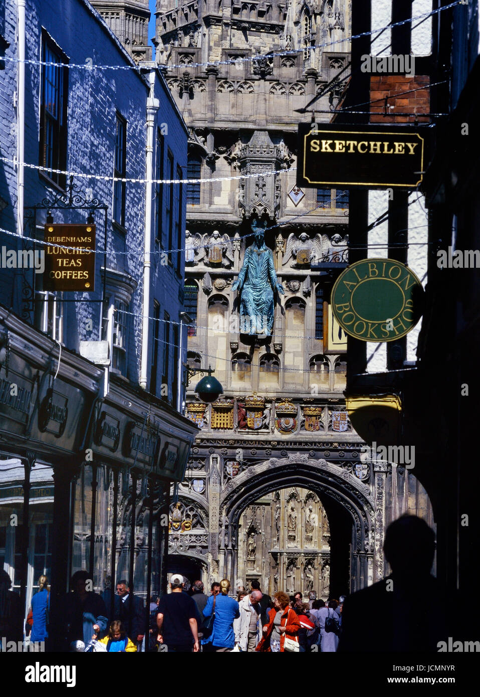 Cathedral Gate viewed from Mercery Lane. Canterbury. Kent. England. UK ...