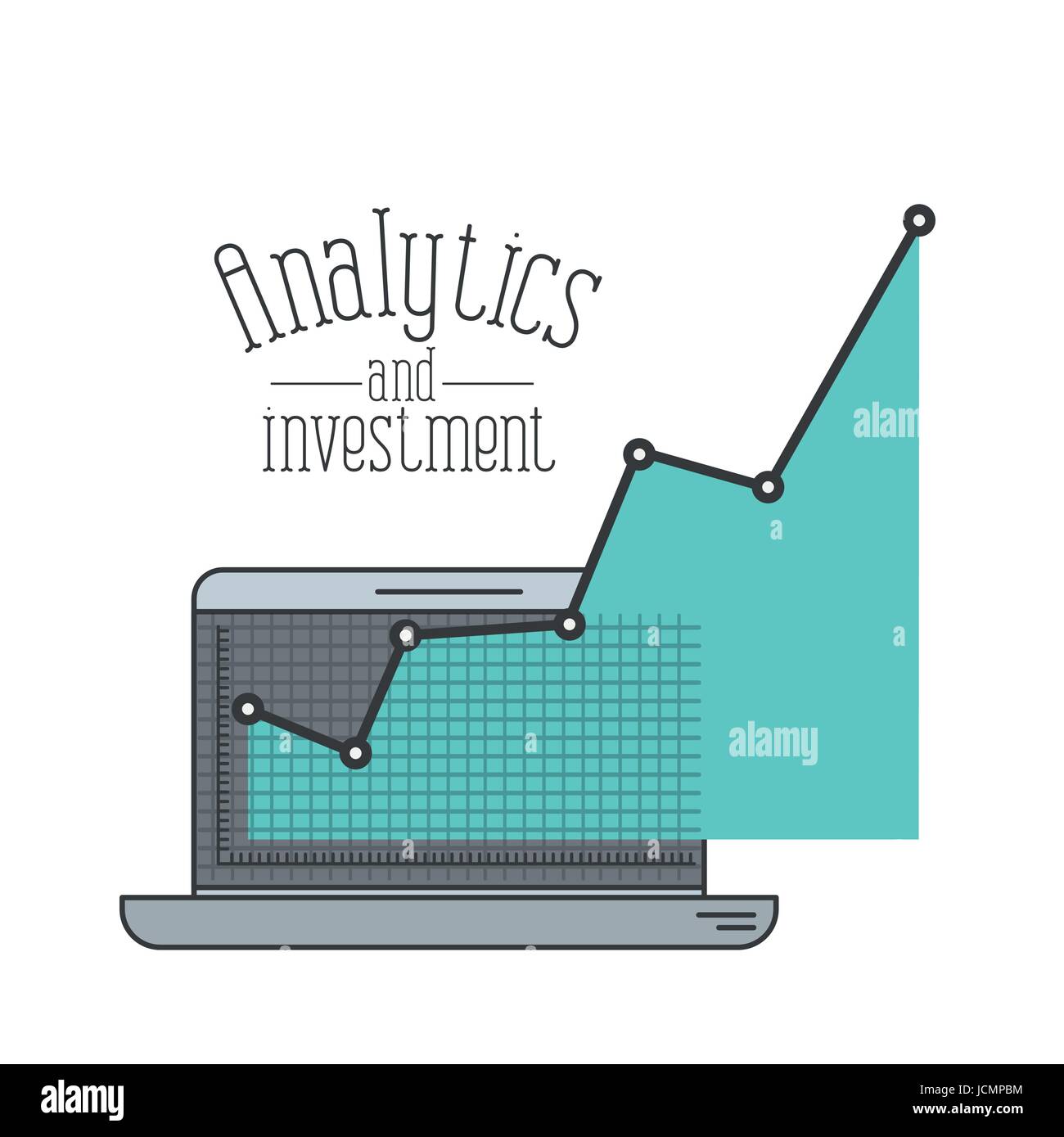 white background with colorful laptop computer grid with graphics ...