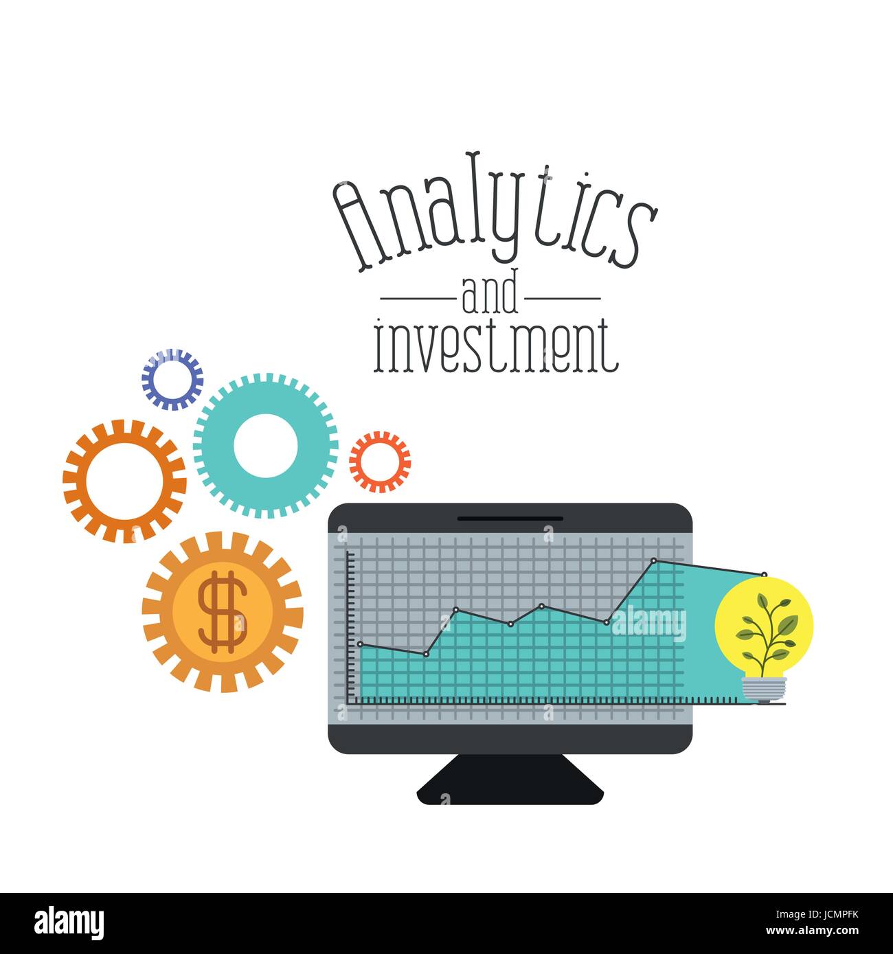 white background with colorful screen computer grid with graphics ...