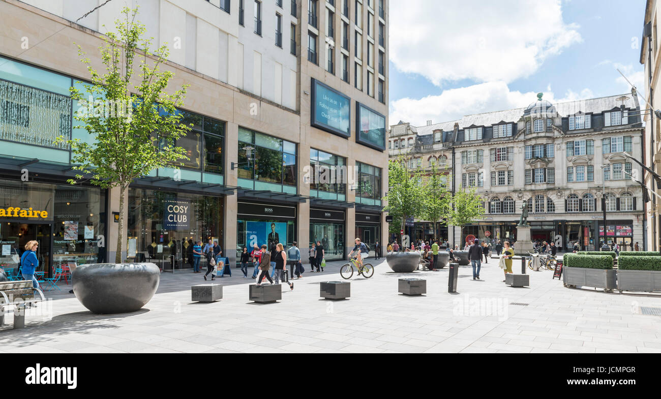 The Hayes shopping centre, Cardiff, Wales Stock Photo - Alamy