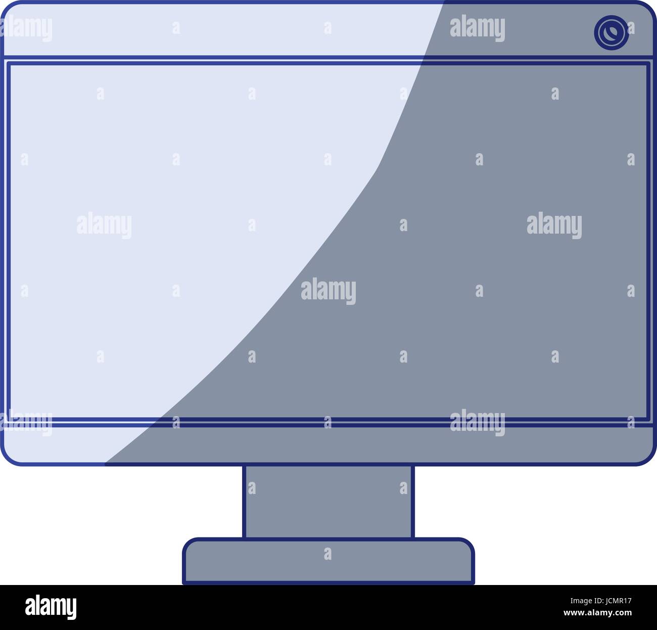 white background with blue shading silhouette of lcd monitor Stock Vector Image & Art - Alamy