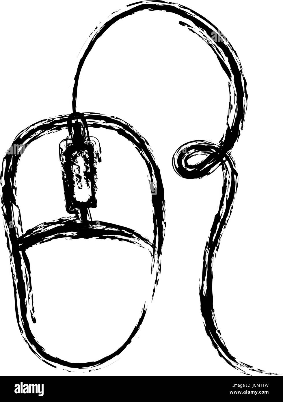 white background with monochrome blurred silhouette of computer mouse ...