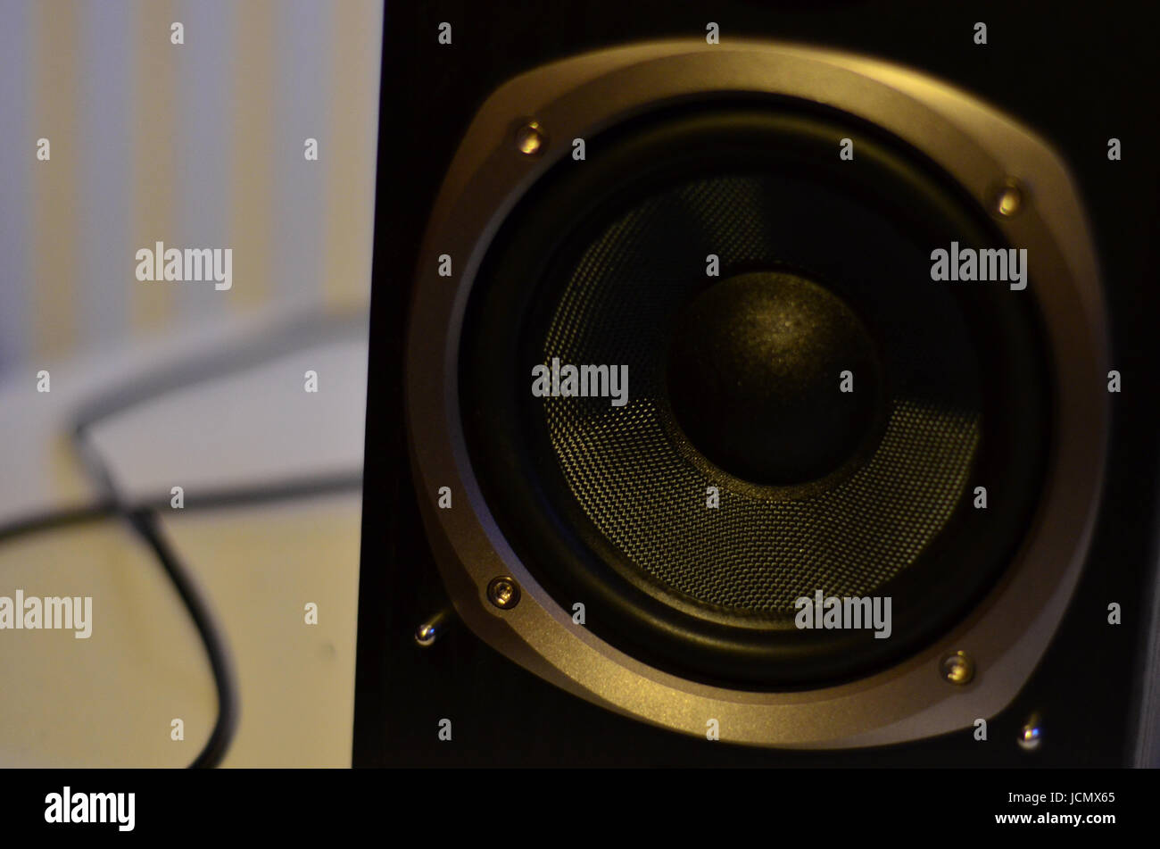 Close up of a Sub woofer Speaker from a Studio Monitor Stock Photo - Alamy