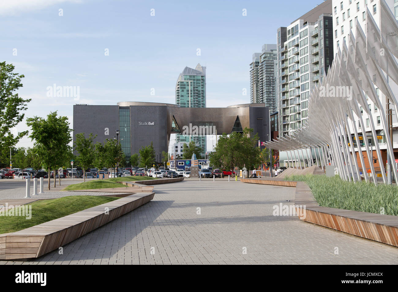 Facade of Studio Bell, home of the National Music Centre, in Calgary ...