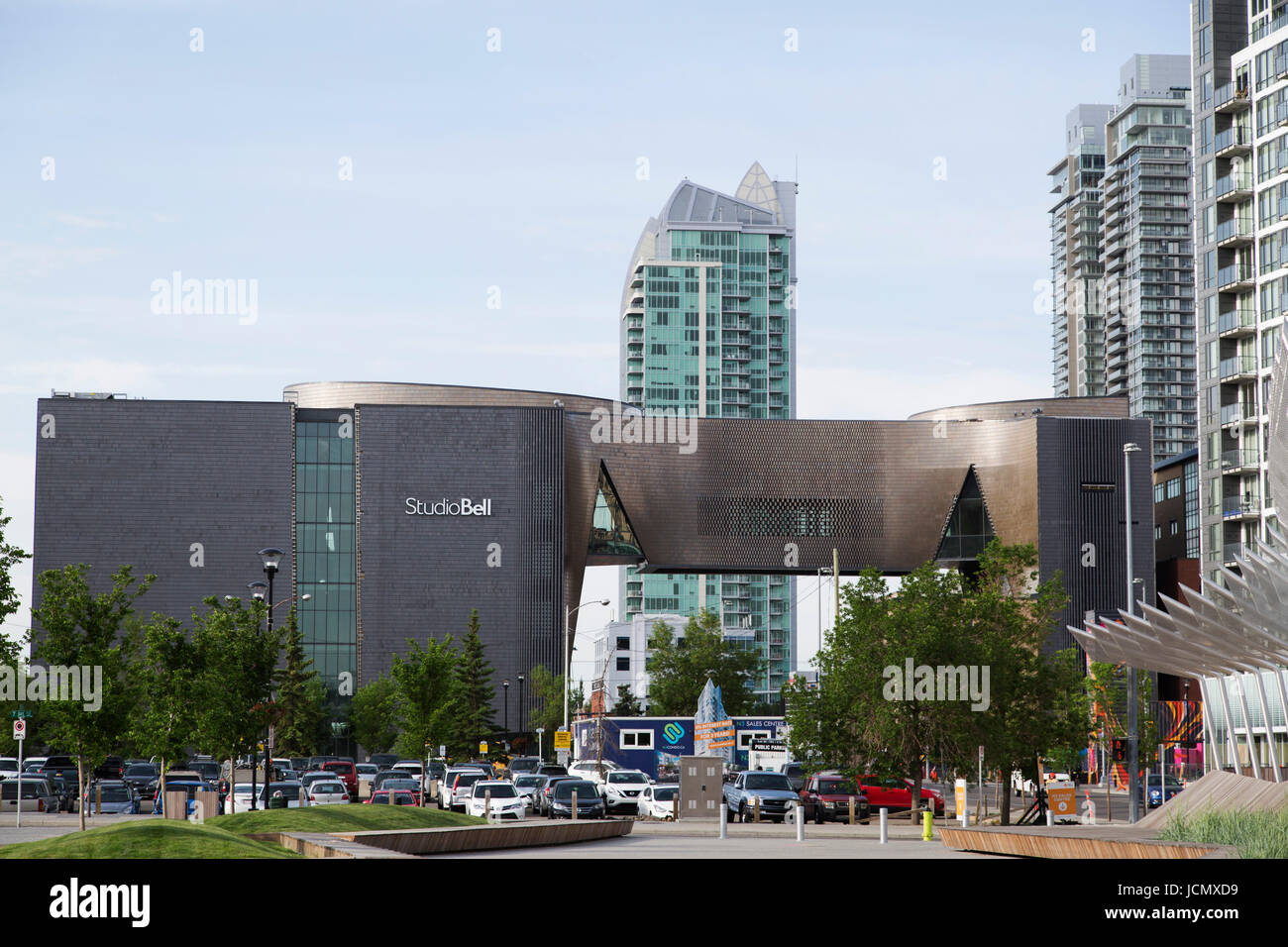Facade of Studio Bell, home of the National Music Centre, in Calgary ...