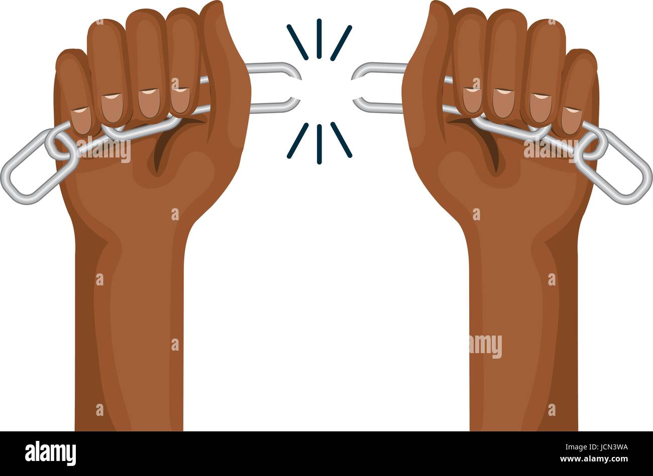 hands human with chain break Stock Vector Image & Art - Alamy