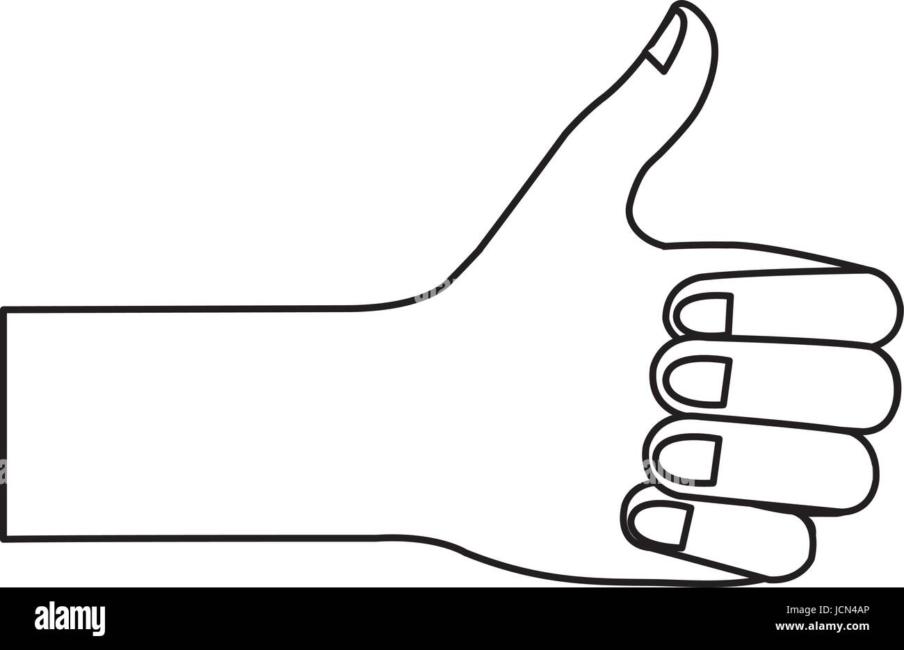 hand human with like gesture Stock Vector Image & Art - Alamy