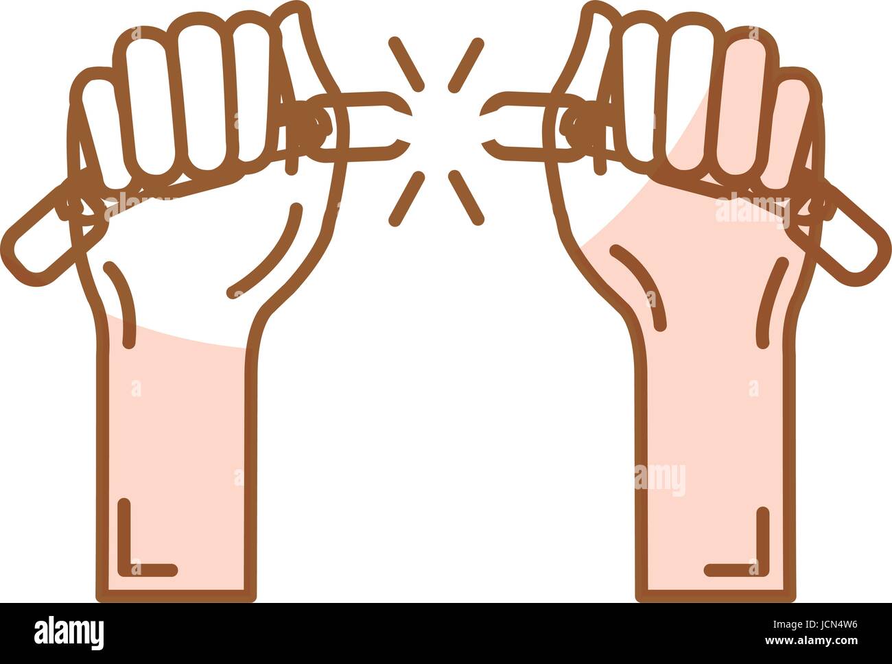 hands human with chain break Stock Vector Image & Art - Alamy
