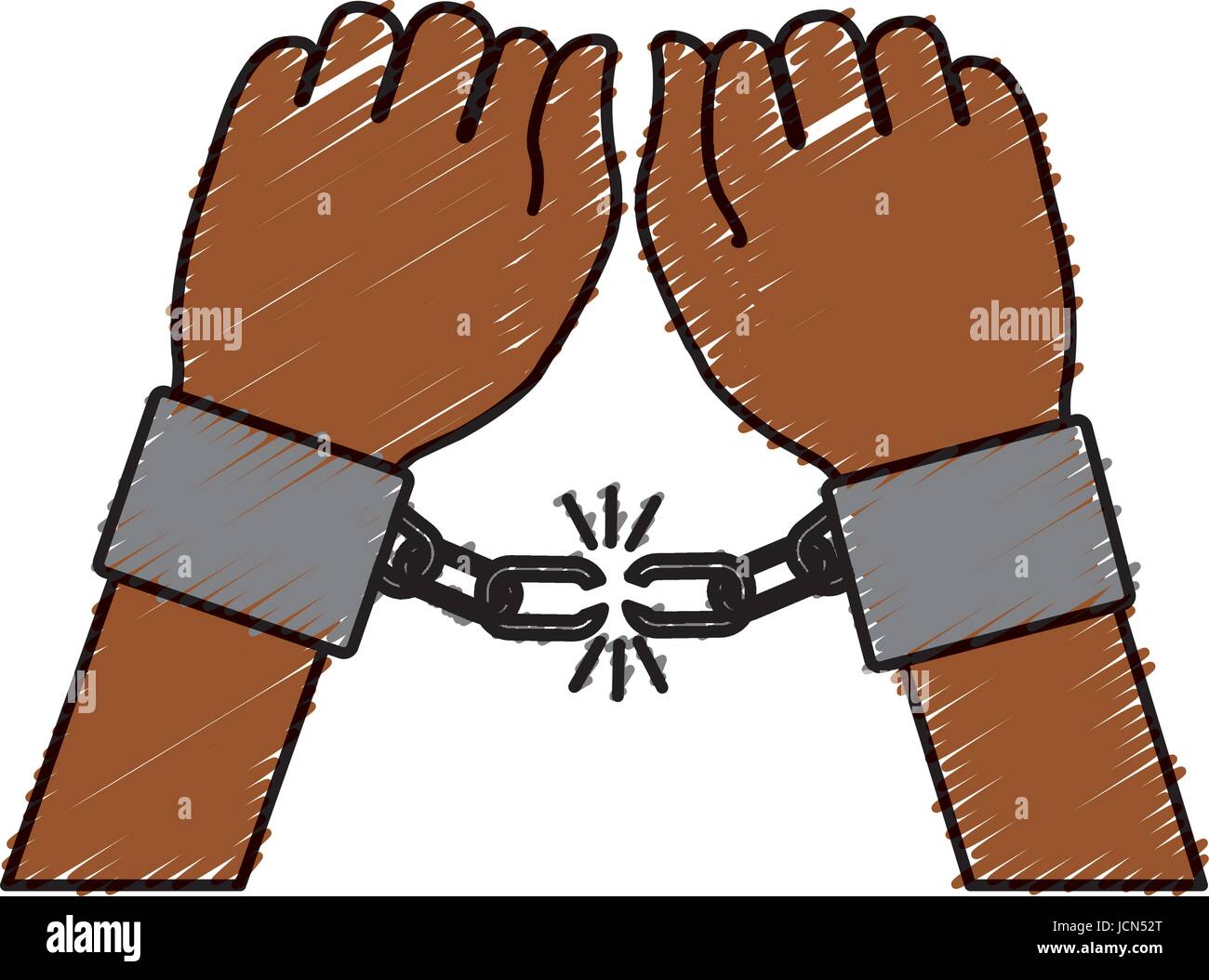 hand human with handcuff Stock Vector Image & Art - Alamy