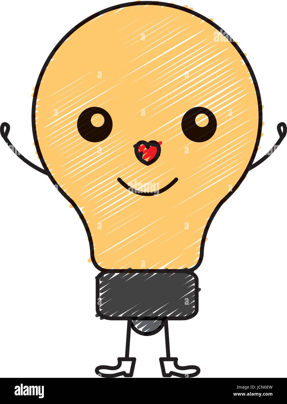 bulb light kawaii character Stock Vector Image & Art - Alamy