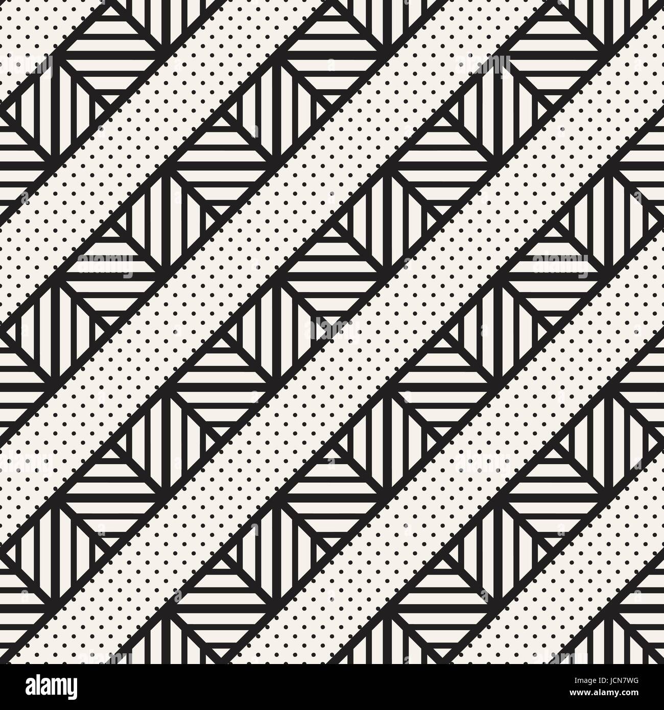 Vector seamless black and white trendy pattern. Modern stylish ...