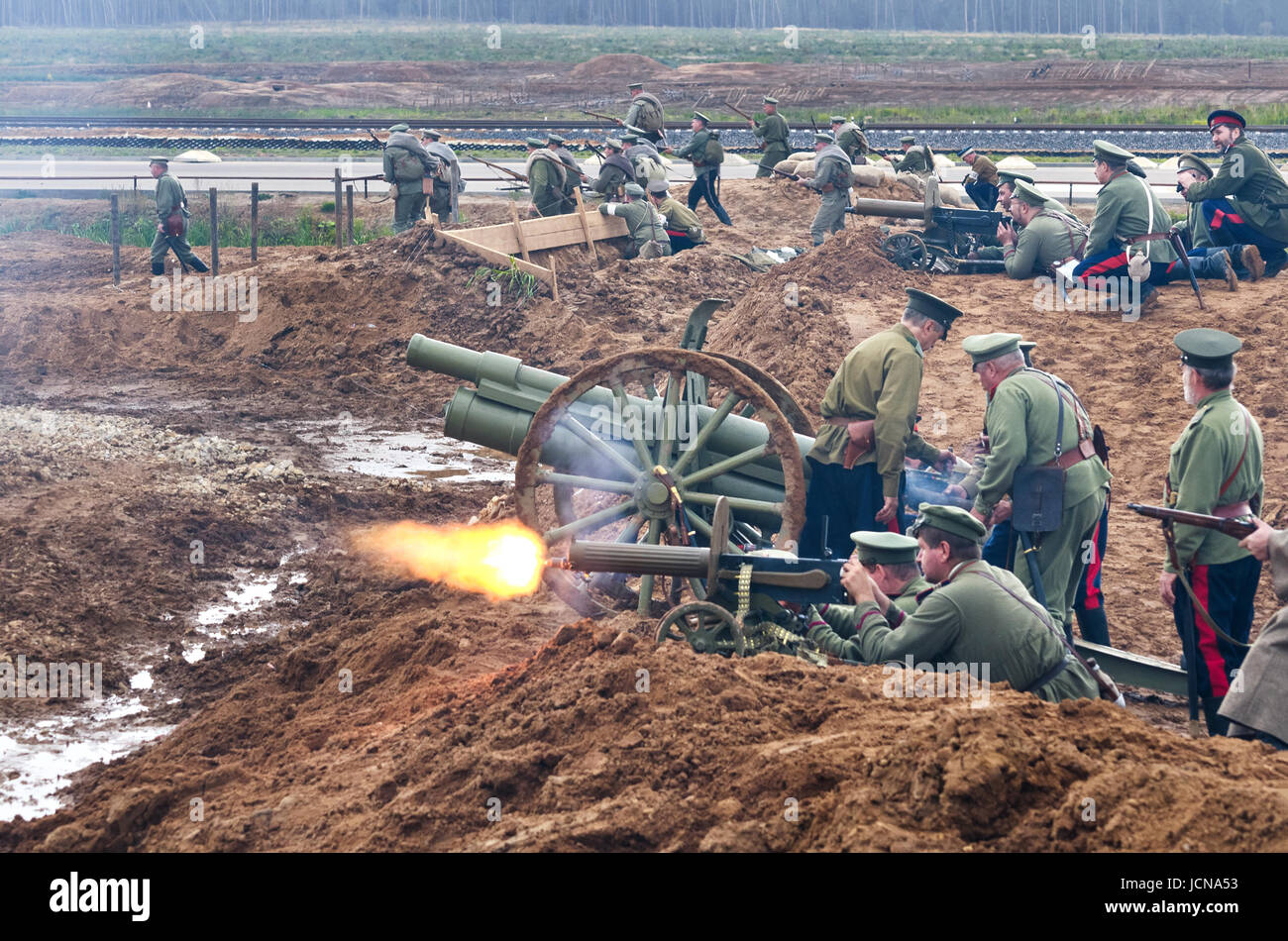 Historical festival of the First World war in Moscow, October 2, 2016 ...
