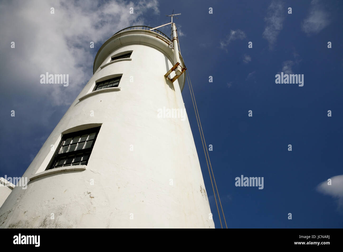 Scarborough lighthouse, UK, built in 1804 and rebuilt after First World ...