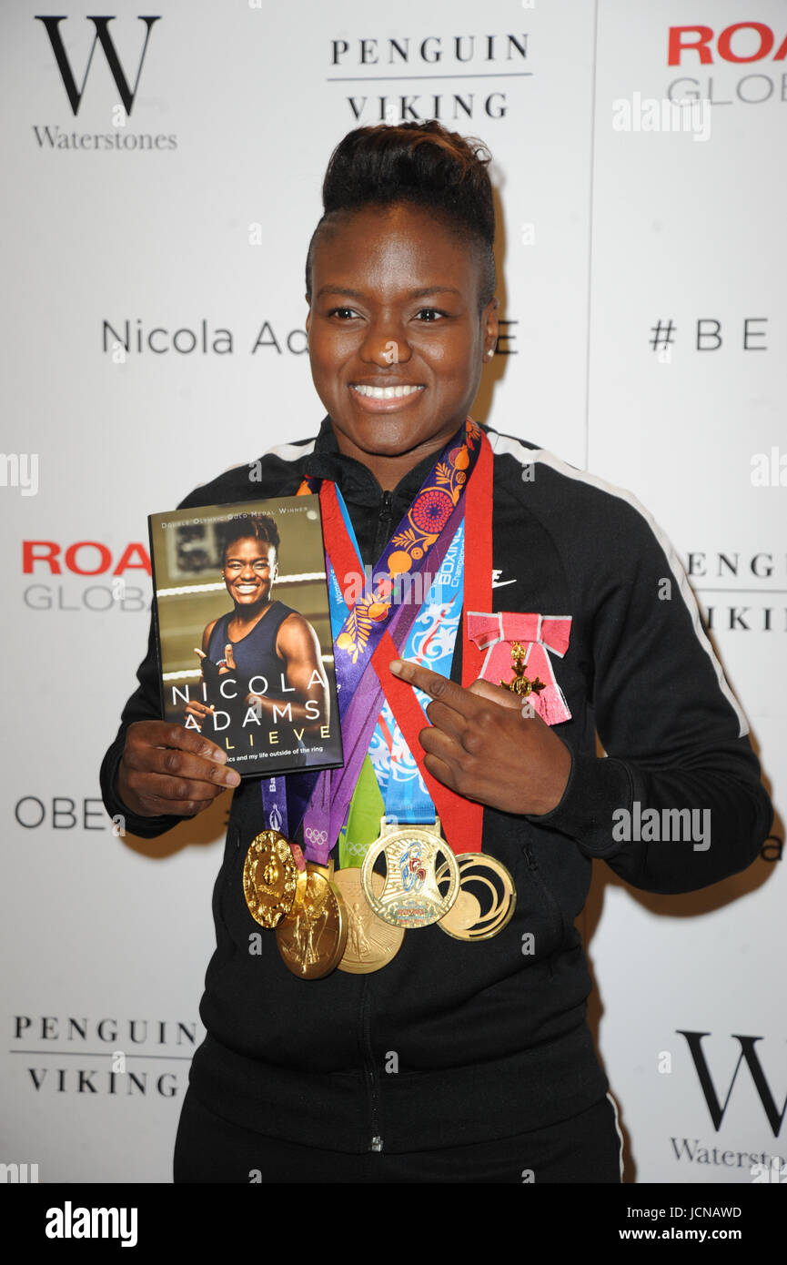 Nicola Adams promotes her new book 'Believe' at a book signing in ...