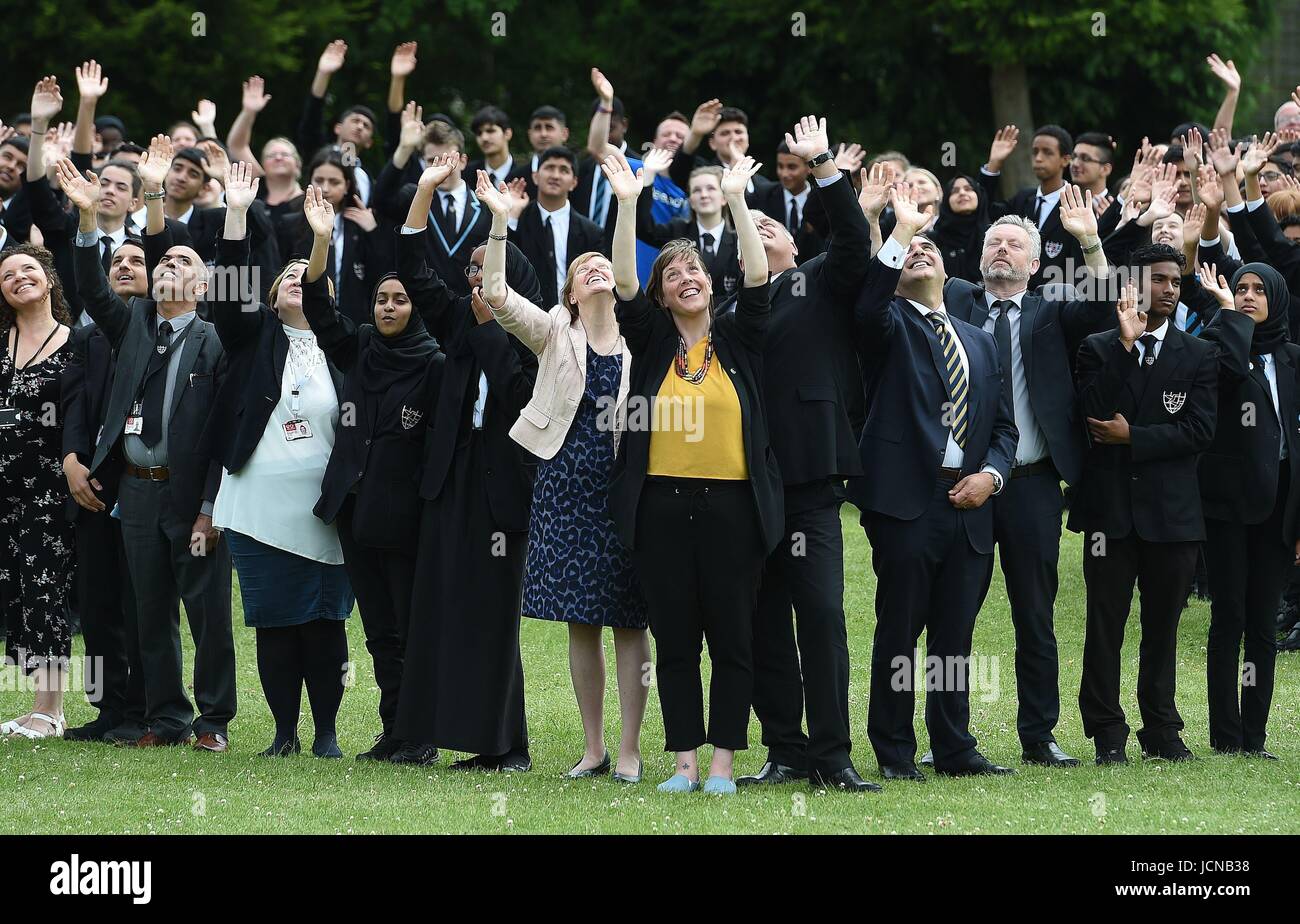 Yardley MP Jess Phillips (centre) joins pupils at Cockshut Hill School ...